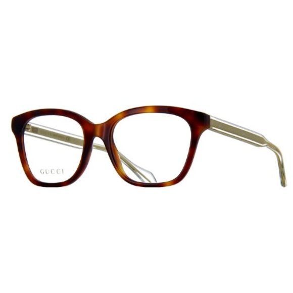 Gucci | Accessories | Authentic Gucci Eyeglasses Gg566o 002 Crystal Havana Cat Eye Frame 52mm ...